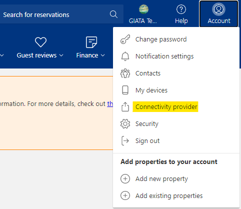Set GIATA as your Connectivity Partner in Booking.com